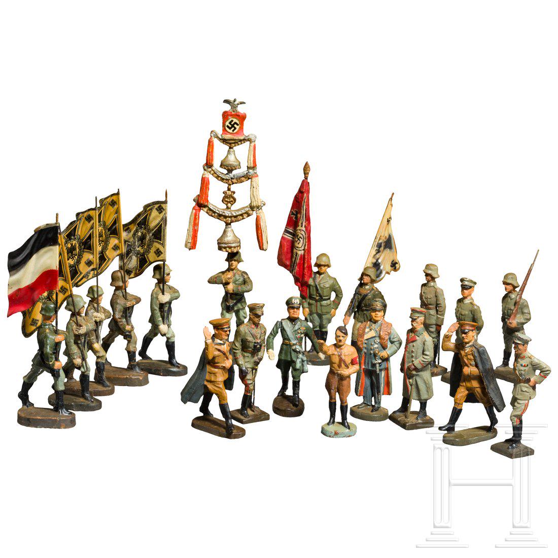 For Auction: 19 Elastolin and Lineol figures with Hitler, Goering ...
