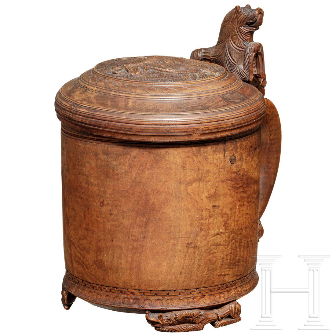 A Norwegian Wooden Tankard, 18th Century