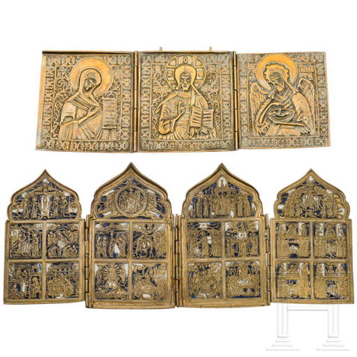 A Russian tetraptych and triptych, circa 1900/20th century (#0754) on May 16, 2022 | Hermann ...