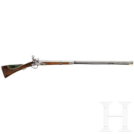 A lady's flintlock shotgun, Juan de Soto, Madrid, dated 1787 (#2070) on ...