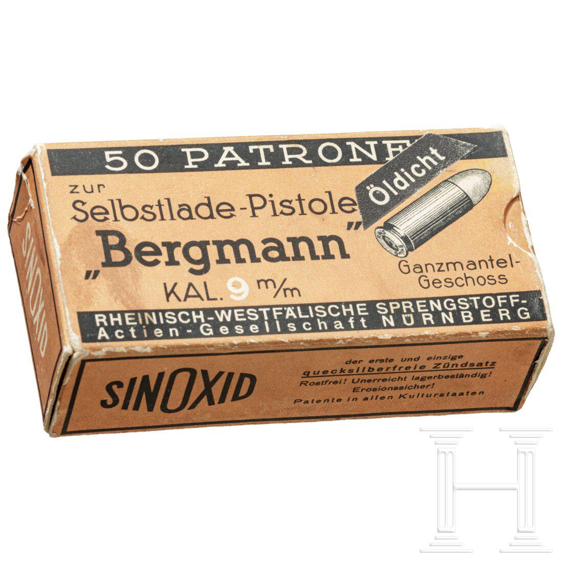 An Original Box Of 9mm Bergmann Ammo