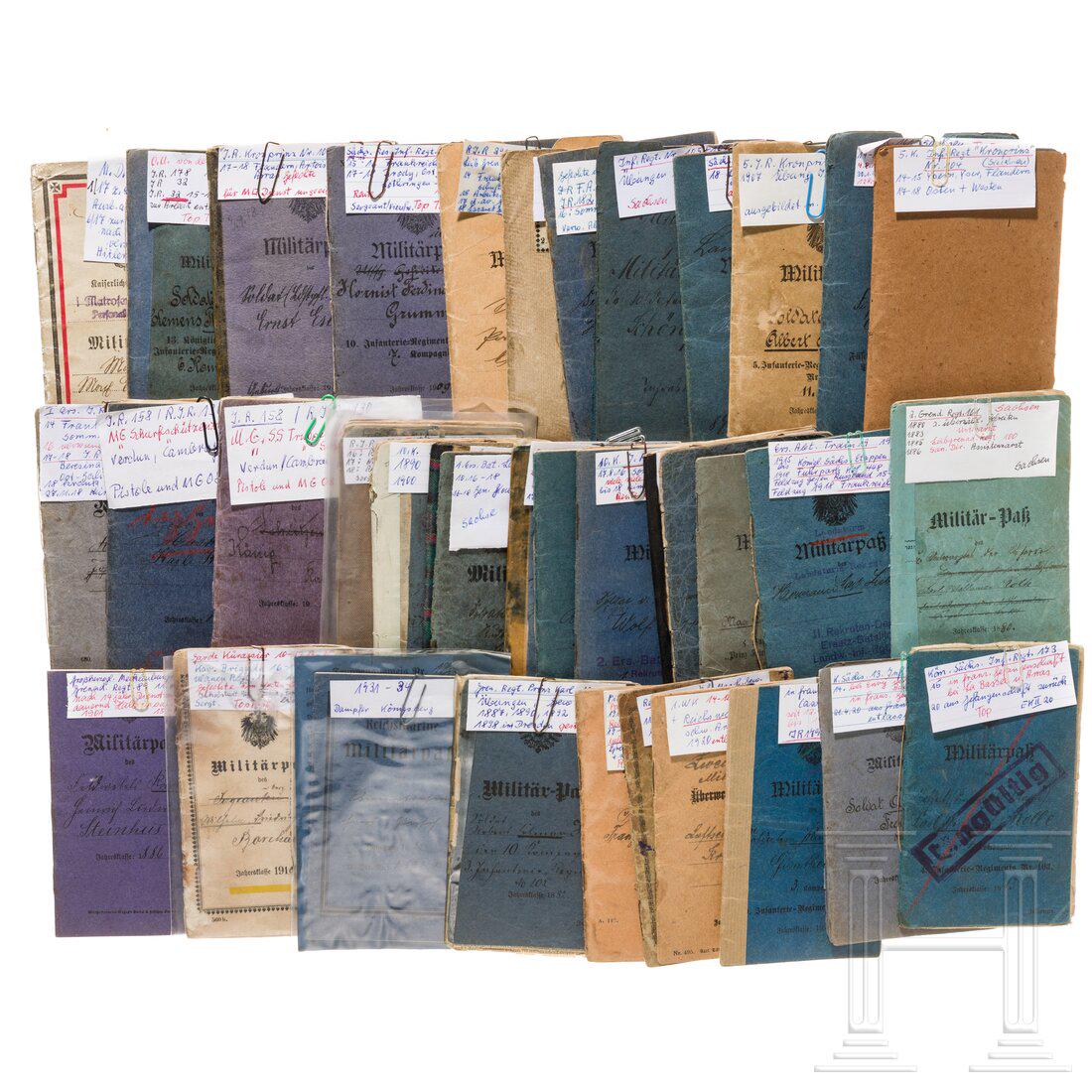 Approx. 35 Military Passports And Pay Books Of Soldiers Of The Imperial ...