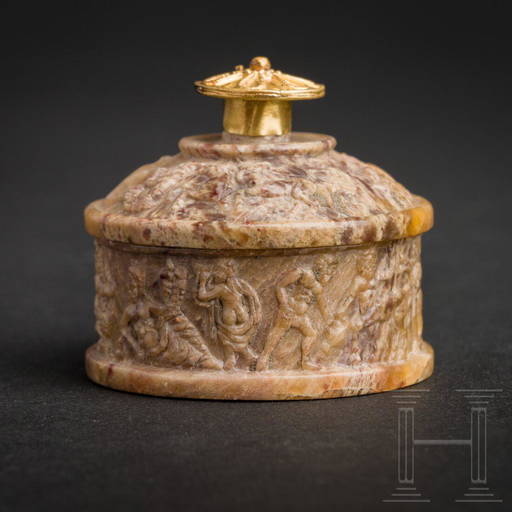 A rare and charming Roman marble pyxis, 1st century B.C. - 1st century ...