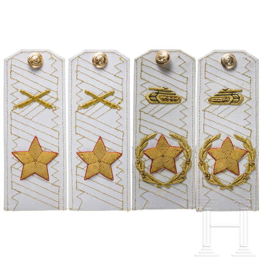 Two Pairs Of Soviet Shoulder Boards For A Marshal Of Artillery's And A ...