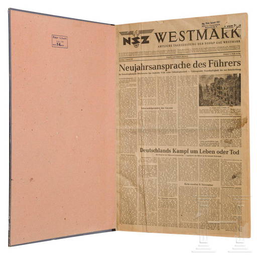 The Last Issues Of The Newspaper "nsz Westmark" From 1945