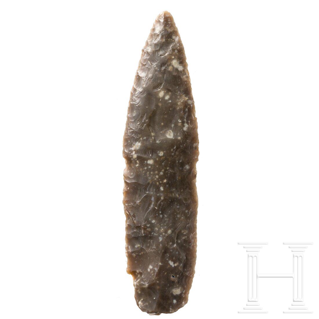 A Neolithic Danish Dagger From Flint, Fumen, 3rd Millennium B.c.