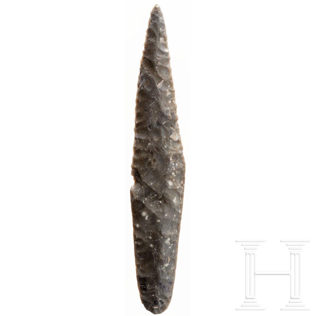A Danish Neolithic Flint Dagger, 3rd Millenium B.c. Auction