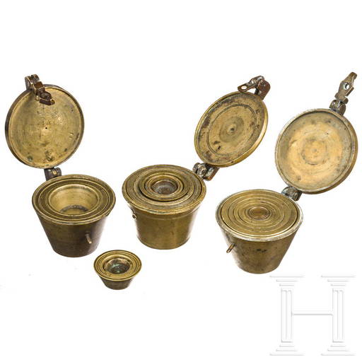 Three German/austrian Nested Weights, 19th Century