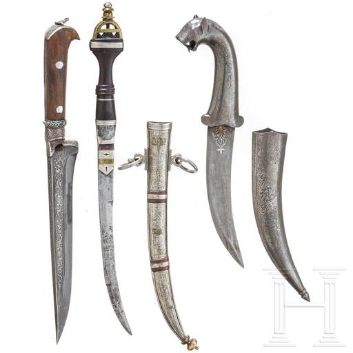 Three Mainly Indian Daggers, 20th Century