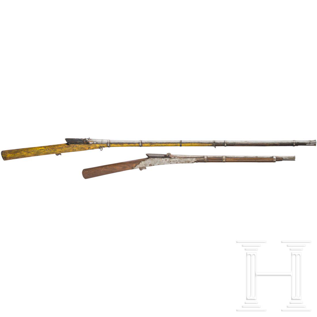 Two Indian Matchlock Guns, 19th Century Auction