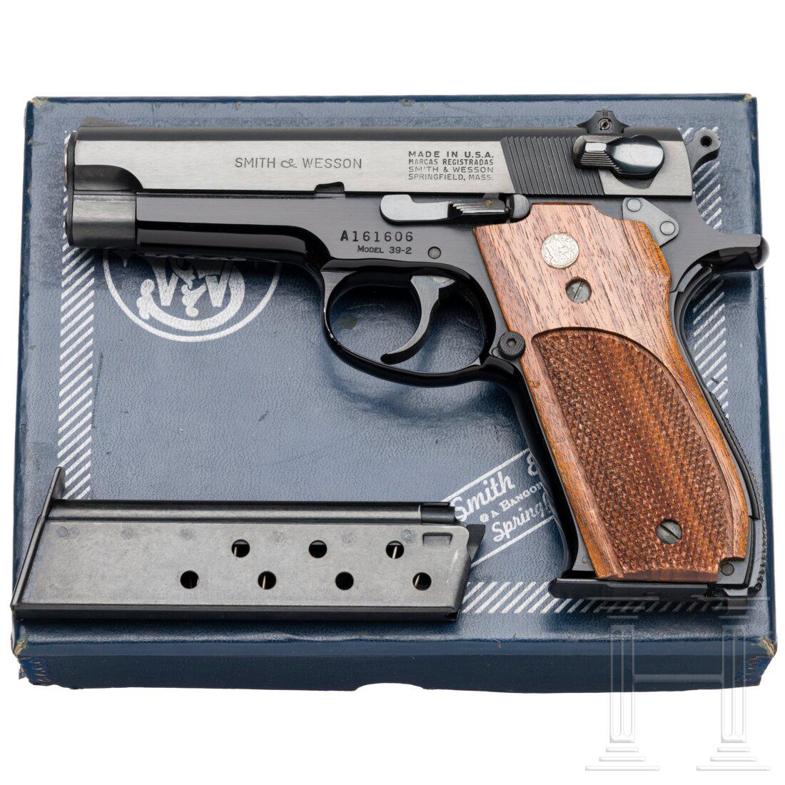 A Smith & Wesson Mod. 39-2, "1st Generation D.a. 9 Mm", In Box Auction
