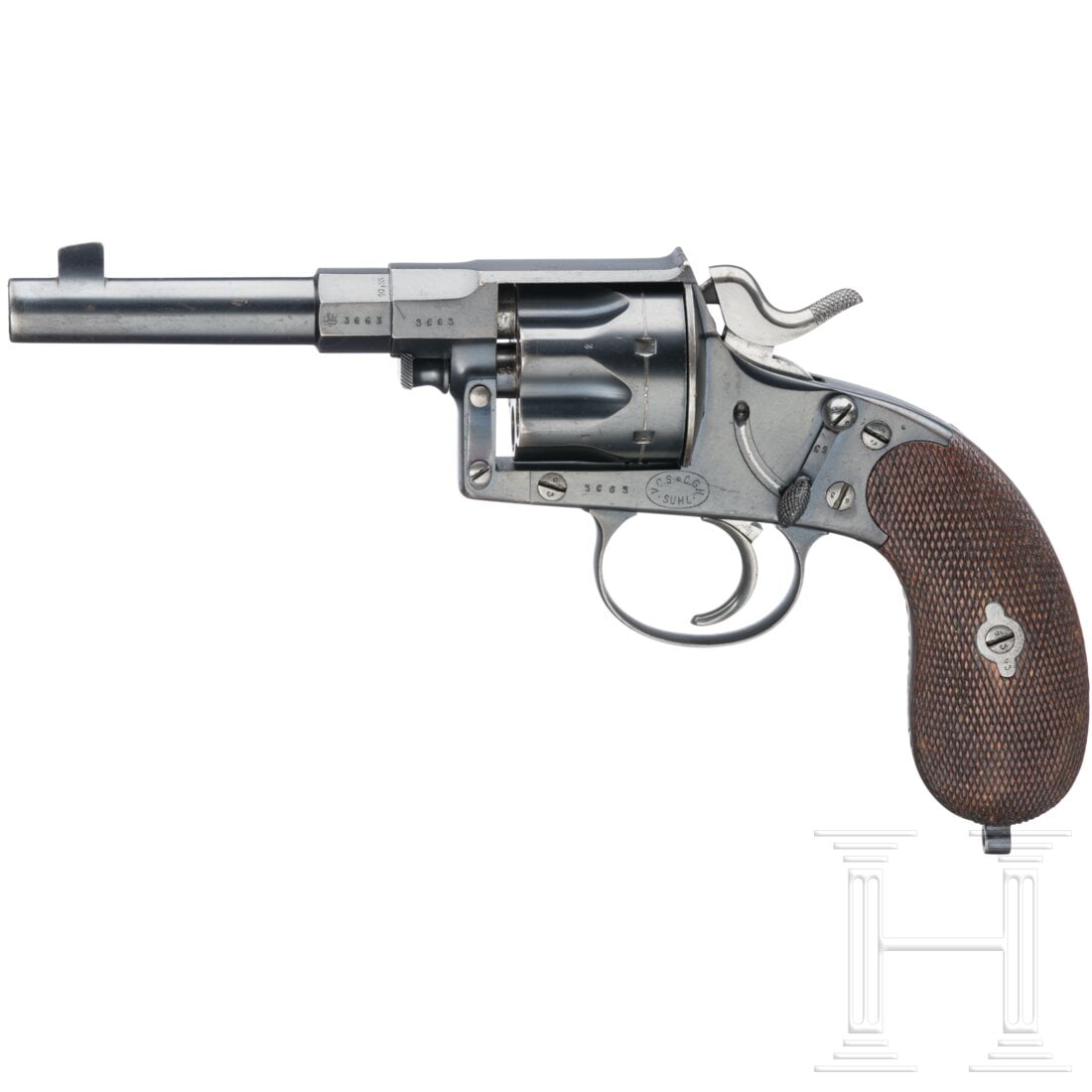 Reichsrevolver M 1883, Prussian Officer's Model By The Suhl Consortium