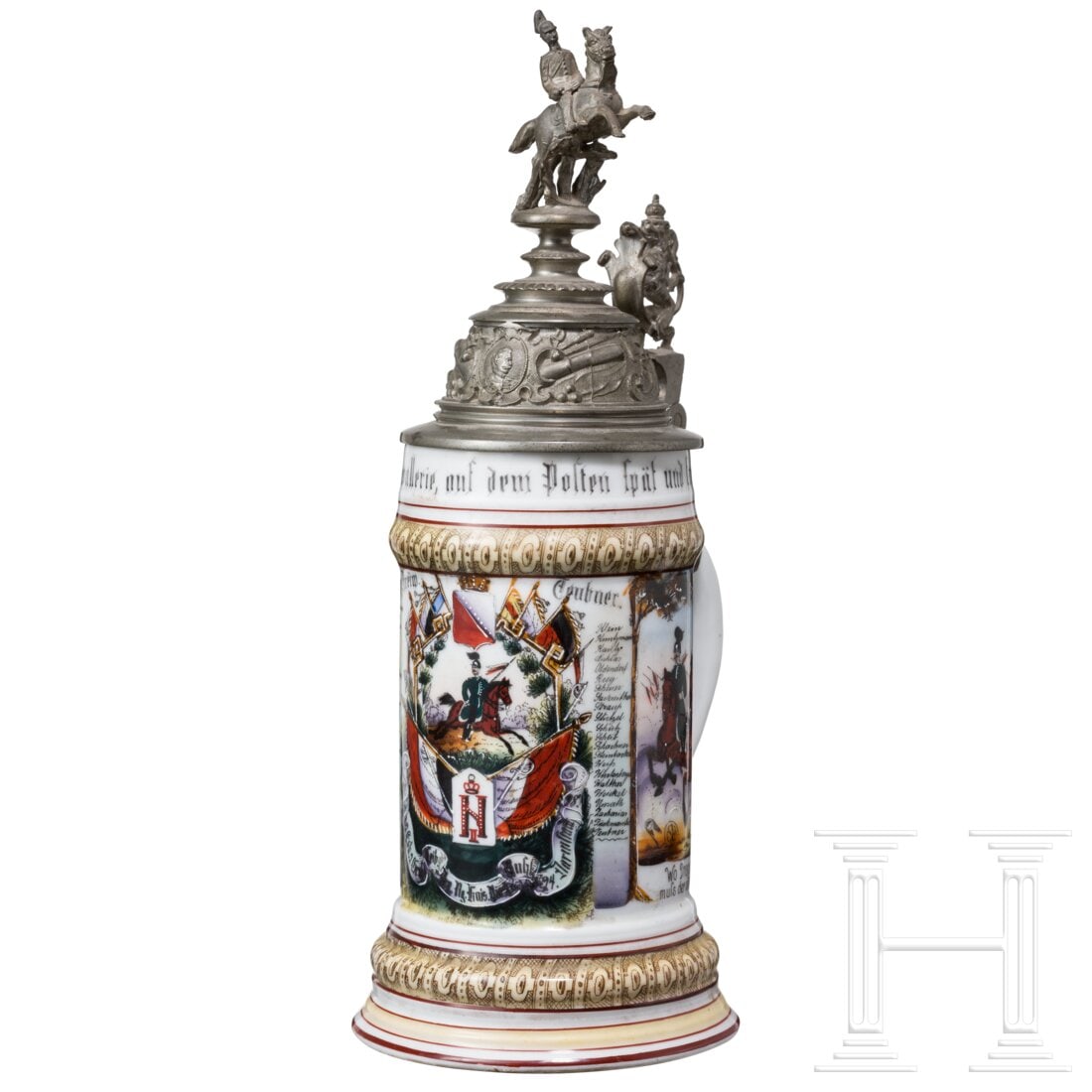 A Regimental Stein Of A Member Of The Life Guard Dragoon Regiment (2nd ...
