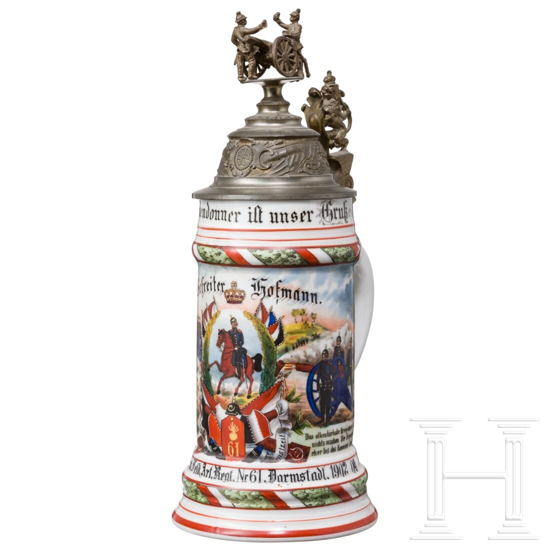A Regimental Stein Of A Member Of The 2nd Hessian Artillery Regiment No ...