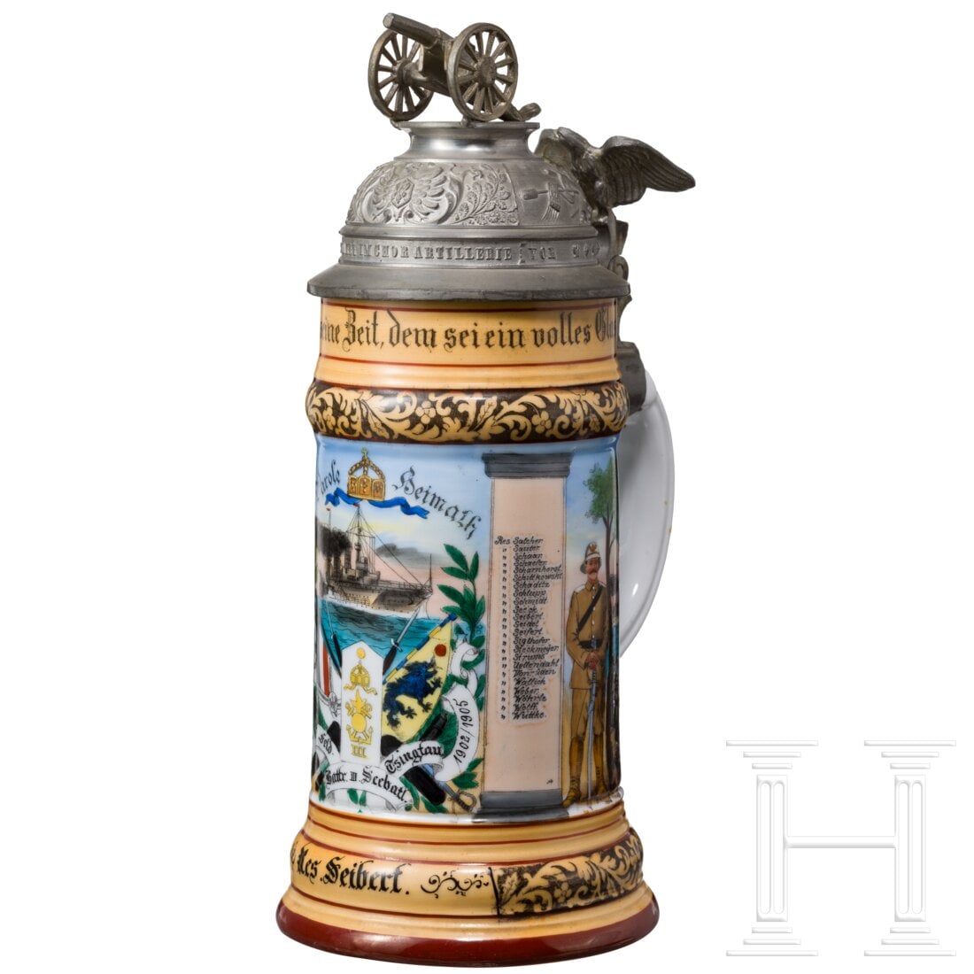 A Regimental Stein Belonging To A Member Of The Marine Feld. Battr. Of ...