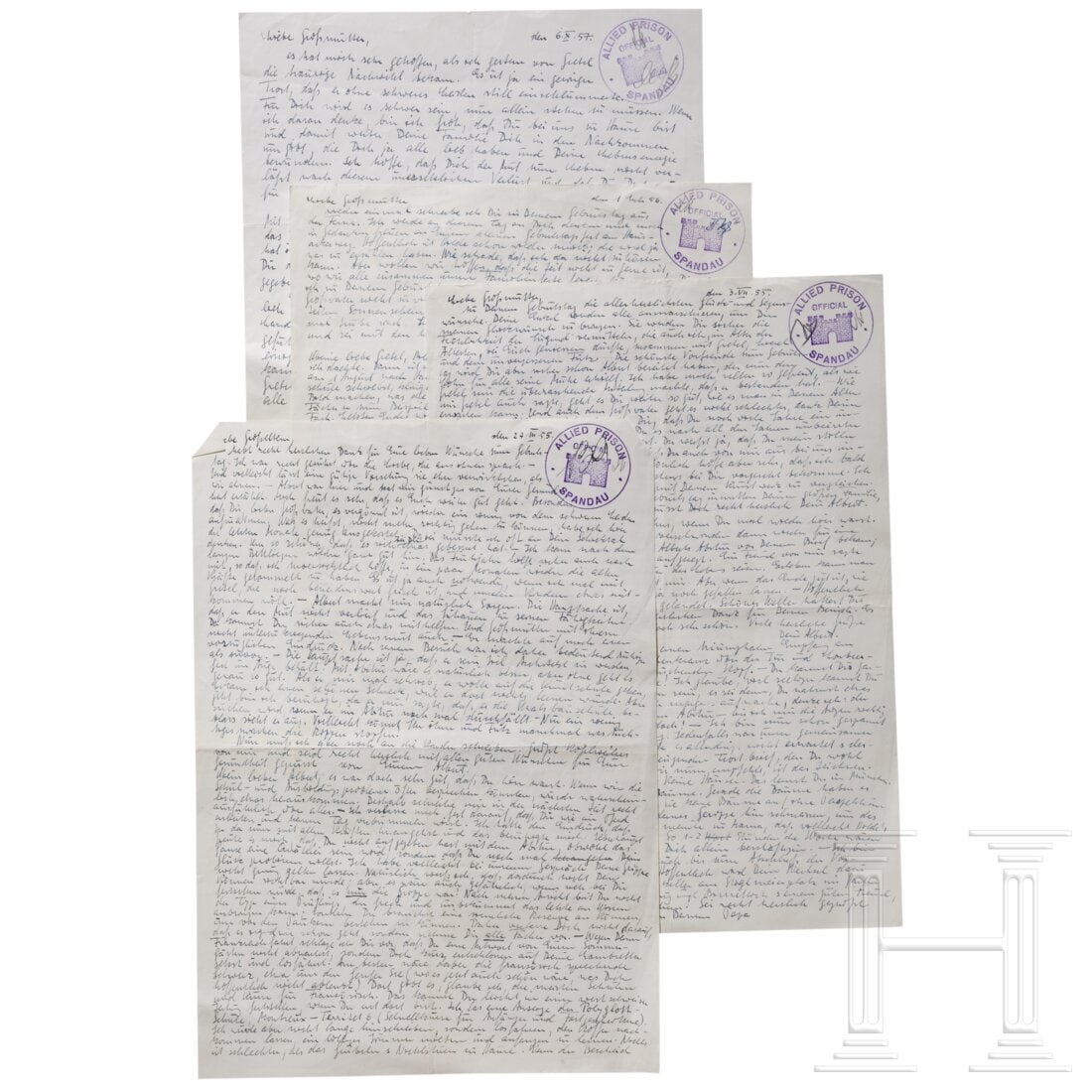 Albert Speer - Four Handwritten Letters To His Grandmother, Allied ...