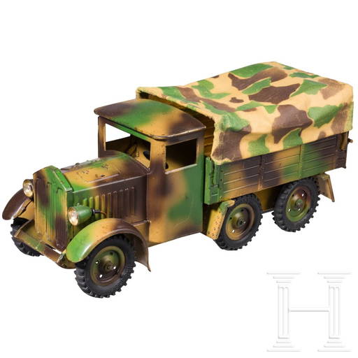 A Hausser Elastolin Heavy Truck 734, Camouflage Finish, With Cover