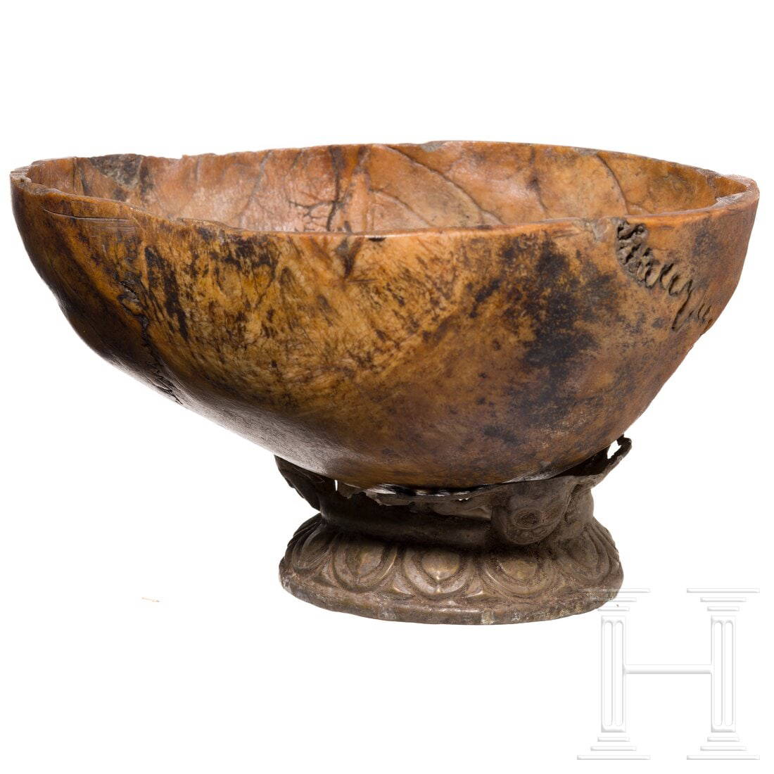 A Tibetan Kapala Skull Bowl On Metal Stand, 19th Century Auction