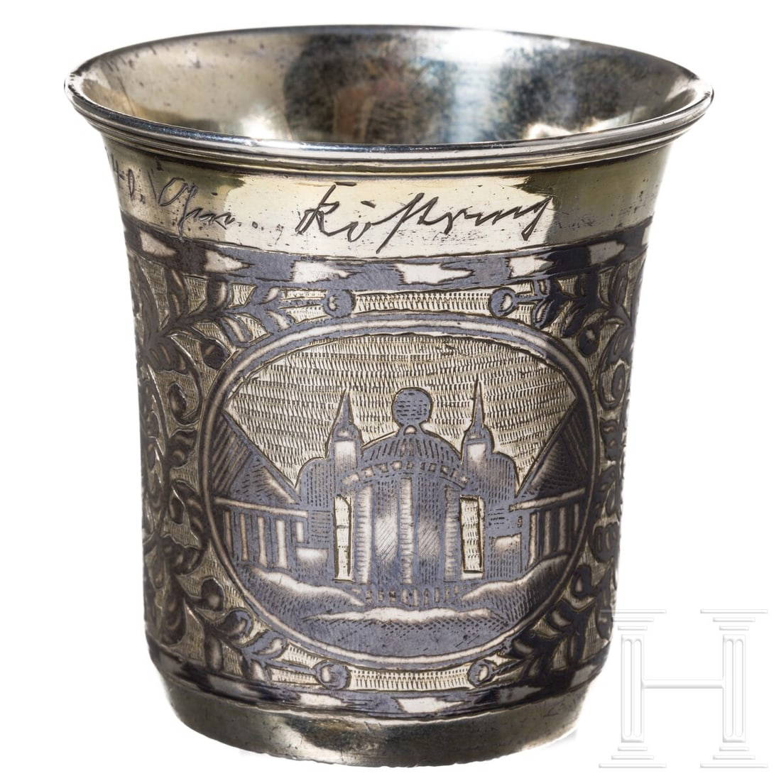 A Russian Nielloed Silver Beaker, Moscow, Dated 1837 Auction