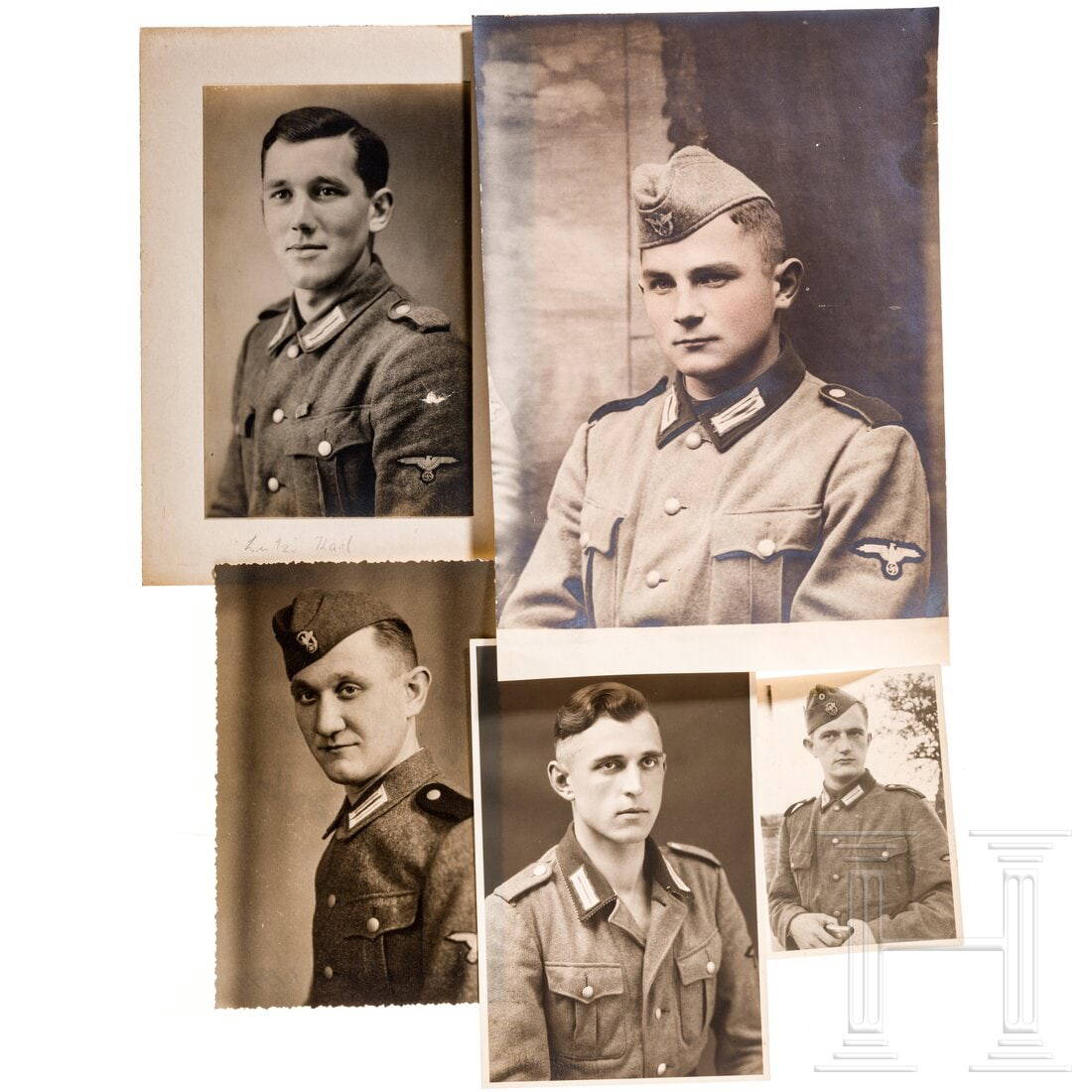 Five Portrait Photos Of Ss Policemen Auction