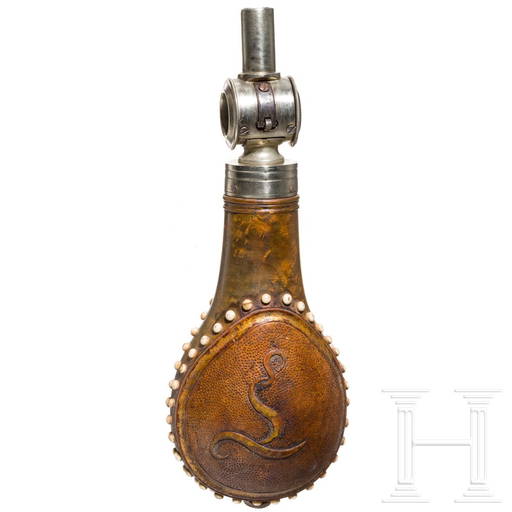 A French Powder Flask, Mid 19th Century