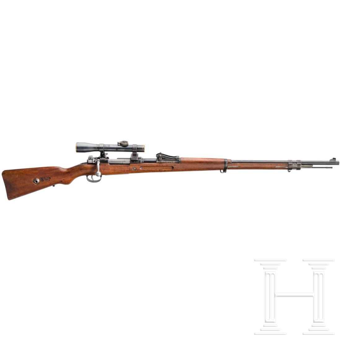 A Sniper Rifle 98, Amberg 1918 , With A Walter Gerard Scope Auction