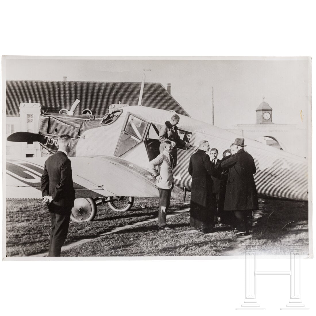 Hans Baur - A Large Photo With Eugenio Pacelli In Front Of His Junkers ...