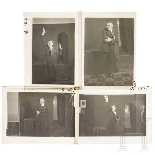 Heinrich Hoffmann Twelve Contact Copies Of Hitler In Dramatic Poses