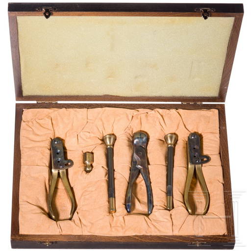 Three Cased Italian Bullet Moulds, 20th Century