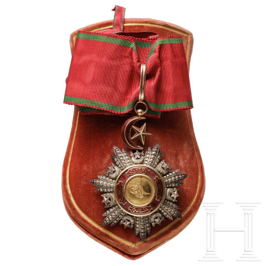A Cased Neck Cross 2nd Class Of The Turkish Order Of Mecidiye From ...