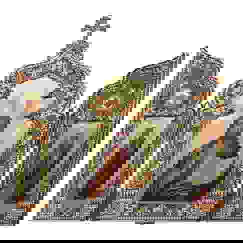 An Important Russian Cloisonné-enamel And Silver-gilt Triptych Icon Showing Christ Pantocrator ...