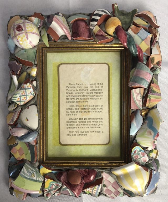 Mackenzie Childs Pottery Shard Frame 12" X 9.5"