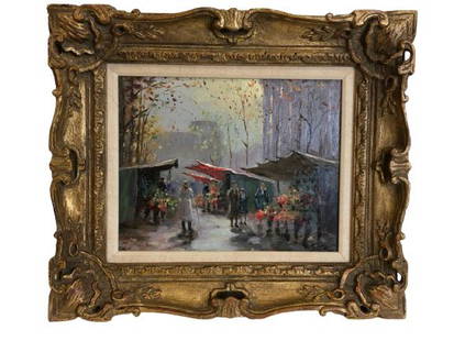Vintage Framed Oil Painting Signed By Collazzi