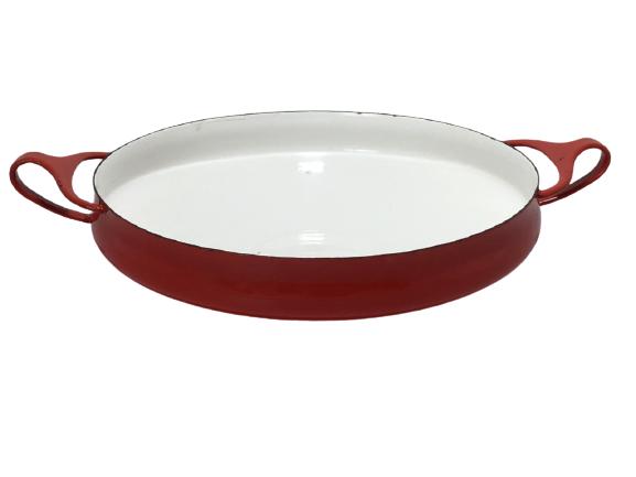 Vtg Danish Modern Red Enamel Dansk Cookware 10"