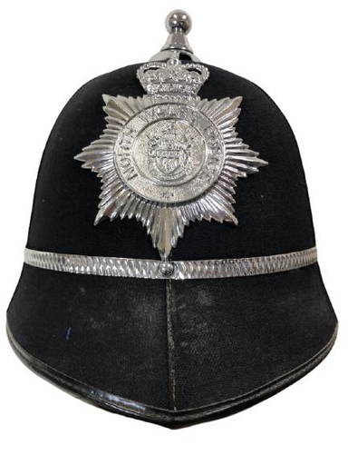 Vtg North Wales Police Bobby Hat Helmet