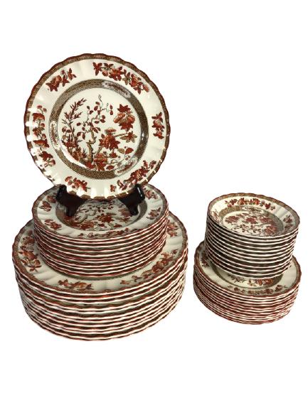 Vtg 48 Piece Copeland Spode India Tree Dining Set