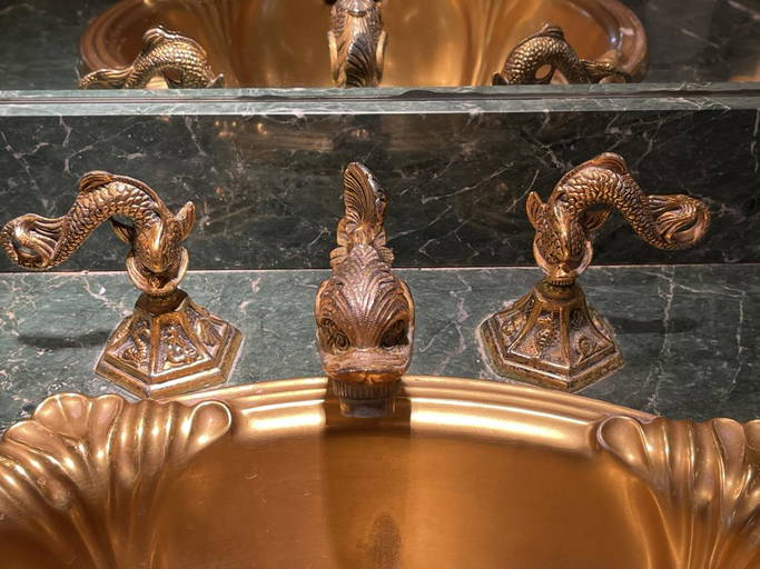 Sherle Wagner Gold Koi Fish Faucet Set