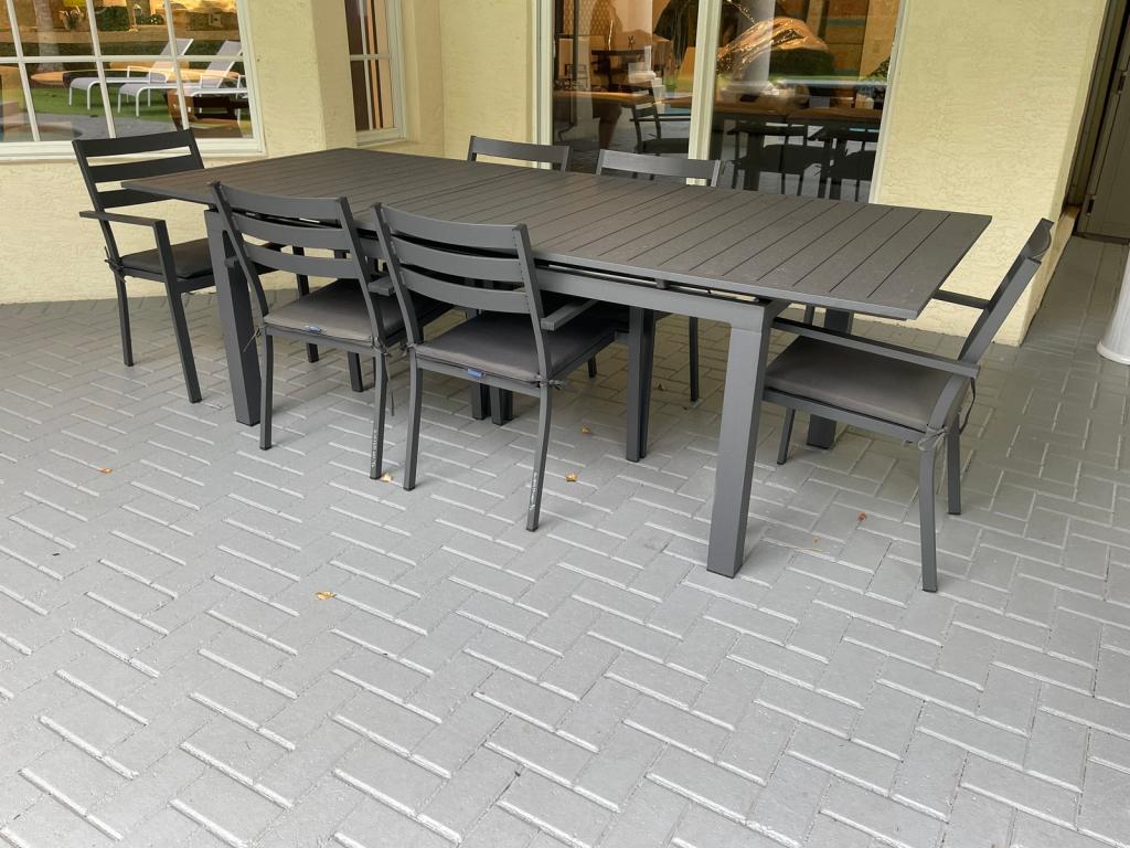 Nautica Gray Expandable Patio Dining Set