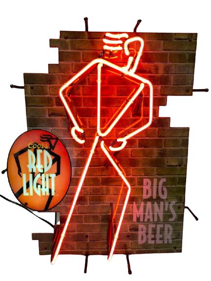 Coors Red Light Beer Advertising Neon Light