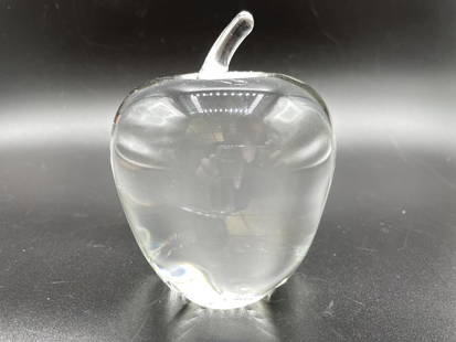 Steuben Art Glass Apple Of Eden Sculpture