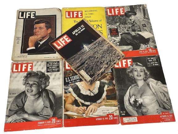 1950's 1960's Collectible Time Life Magazines