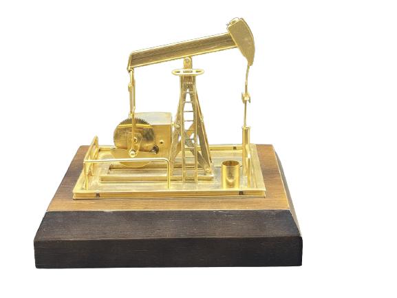 Brass Oil Rig Pumper Scale Model