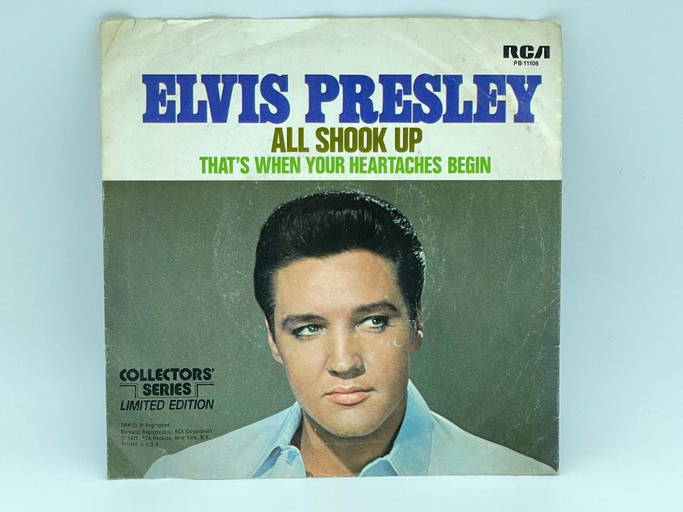 Vintage Elvis 45 Rpm 7" All Shook Up Record