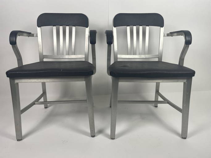 Pair Of Emco General Fireproof Arm Chairs