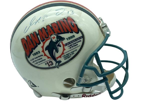 Signed Dan Marino Miami Dolphins Retirement Helmet