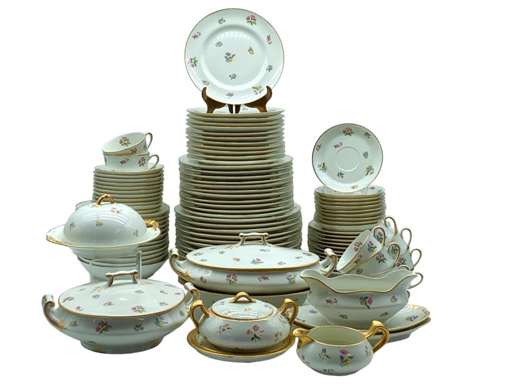 M.redon Limoges French Porcelain Large China Set