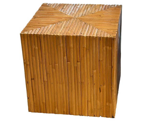 VINTAGE PENCIL RATTAN REED CUBE SIDE TABLE (#0651D) on Jan 01, 2023 ...