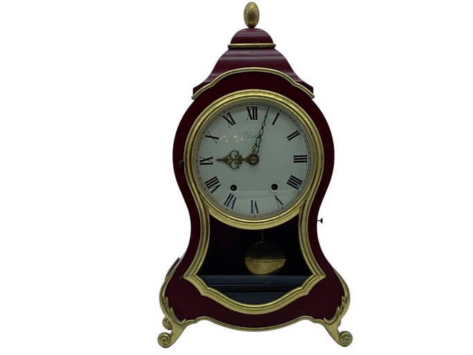 Vtg Neuchatel Eluxa Pendulum Style Desk Clock