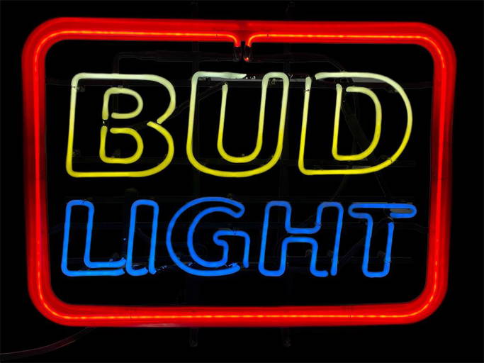 Vintage Bud Light Bar Neon Sign 21"