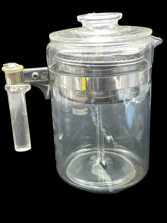 VTG PYREX FLAMEWARE 6 CUP PERCULATOR - Mar 13, 2023 | DejaVu Estate ...